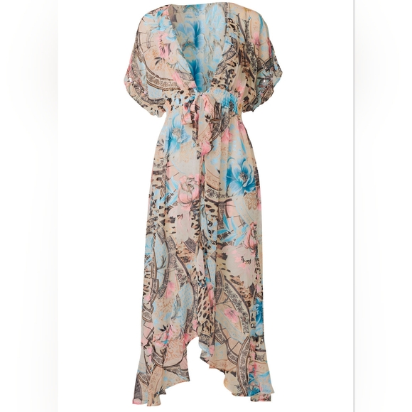 VENUS | Tops | Venus Embellished Floral Paisley Print Maxi Top | Poshmark